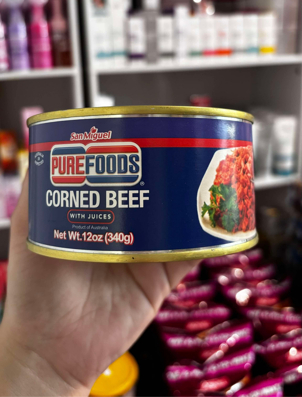 PUREFOODS PREMIUM CORNED BEEF 340g – Perth Affordable Beauties PTY LTD