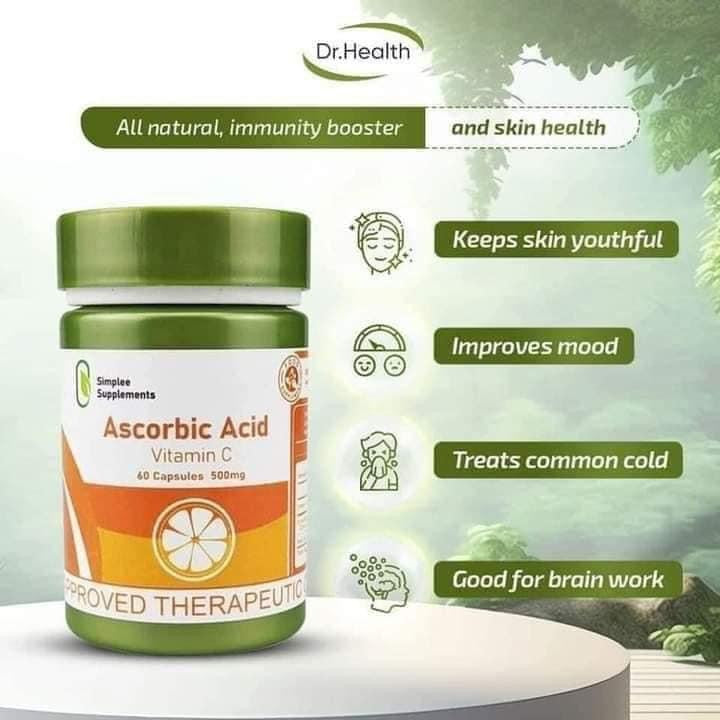 Simplee Supplements Ascorbic Acid Vitamin C 60 Capsules – Perth ...