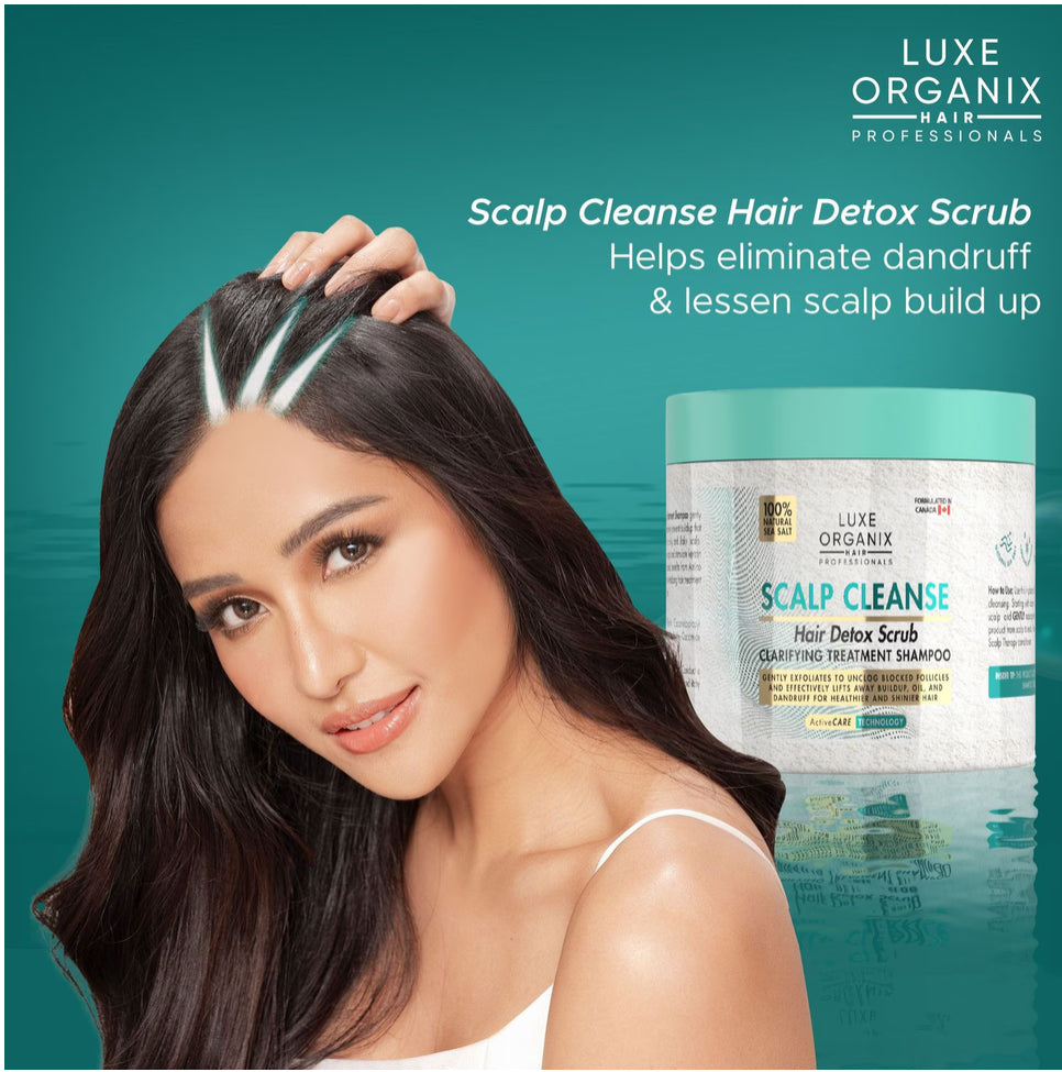 LUXE ORGANIX Scalp Cleanse Hair Detox Scrub Clarifying Treatment Shamp ...