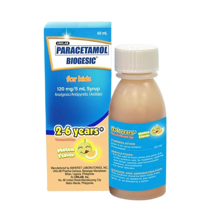 BIOGESIC Melon 120mg Syrup 1 Bottle 60ml | 2-6 years old – Perth ...