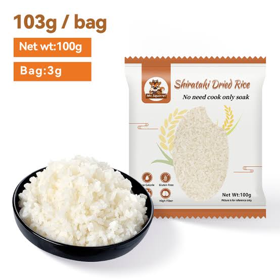 Mr Squirrel Shirataki Rice Low Carb Konjac Keto Diet Healthy 100g - Ri ...